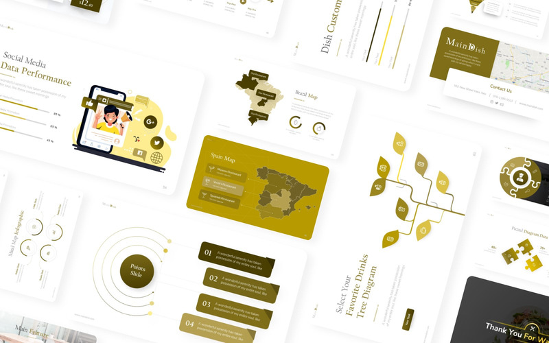 Main Dish Restaurant Presentation - Keynote template