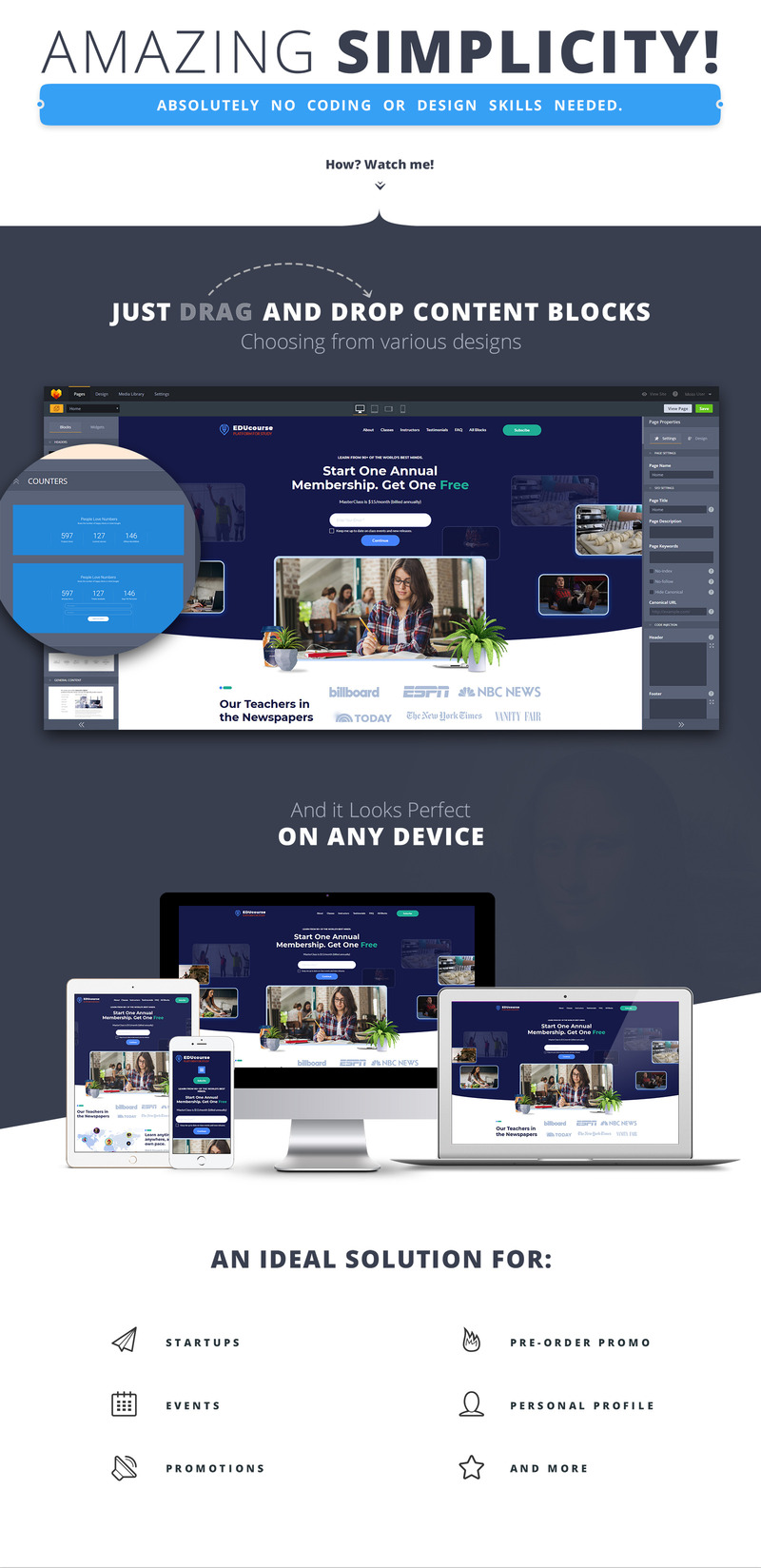 EDUcourse - Online Educational Course Landing Page Template EDUcourse - Online Educational Course Landing Page Template