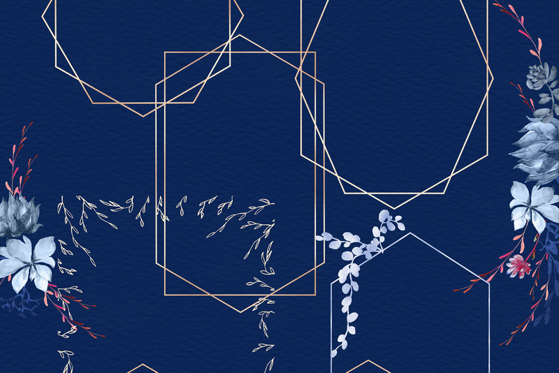 Floral wedding graphic + script font Corporate Identity