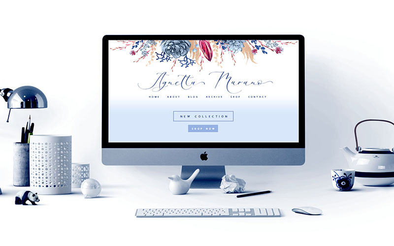 Floral wedding graphic + script font Corporate Identity
