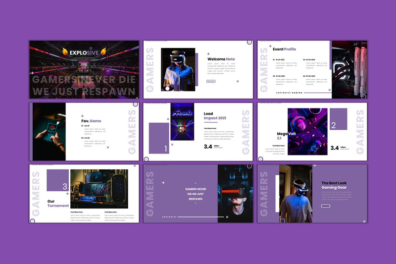 Explosive - Esport Gaming Google Slides Template
