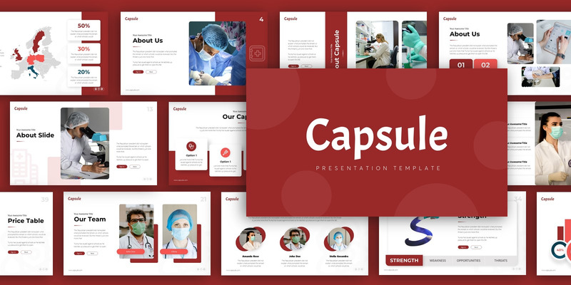 Capsule Medical Presentation PowerPoint template