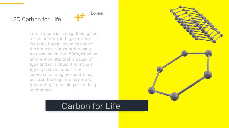 3D Carbon PowerPoint Presentation Template - TemplateMonster