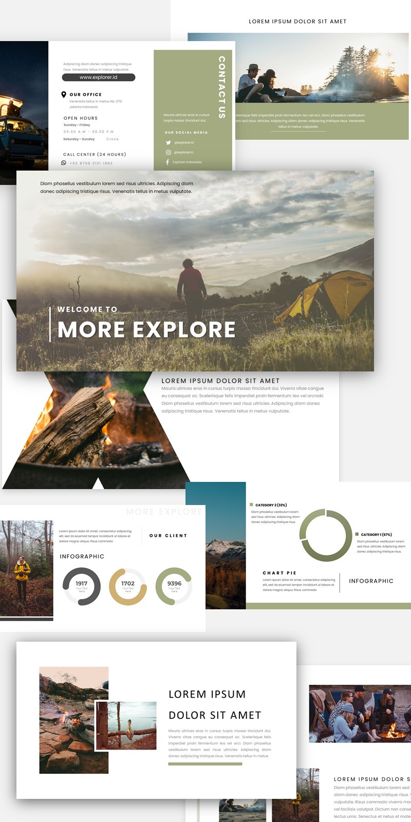More Explore PowerPoint template #158522 - TemplateMonster