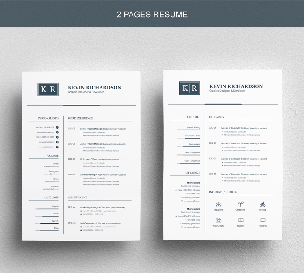 Kevin Resume Template #71768
