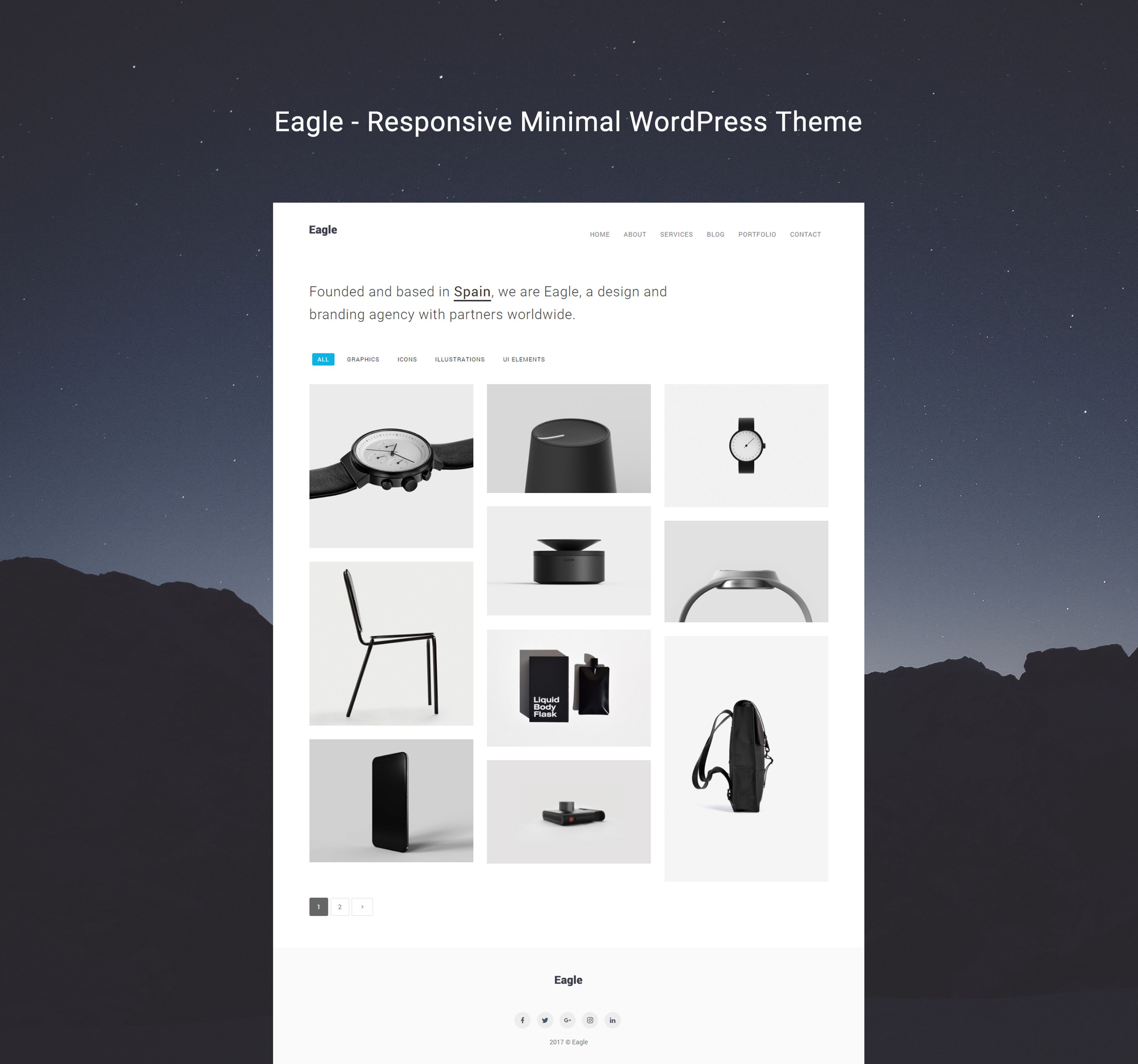 Eagle - Responsive Minimal WordPress Theme #65413