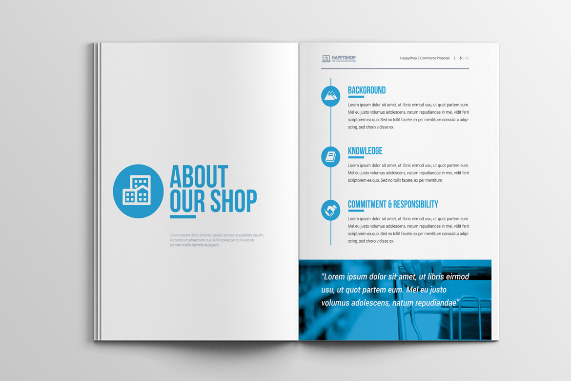 E-Commerce Business Project Proposal Corporate Identity Template #74911