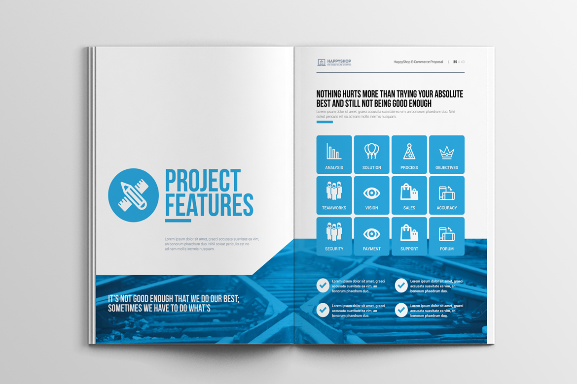 E-Commerce Business Project Proposal Corporate Identity Template #74911