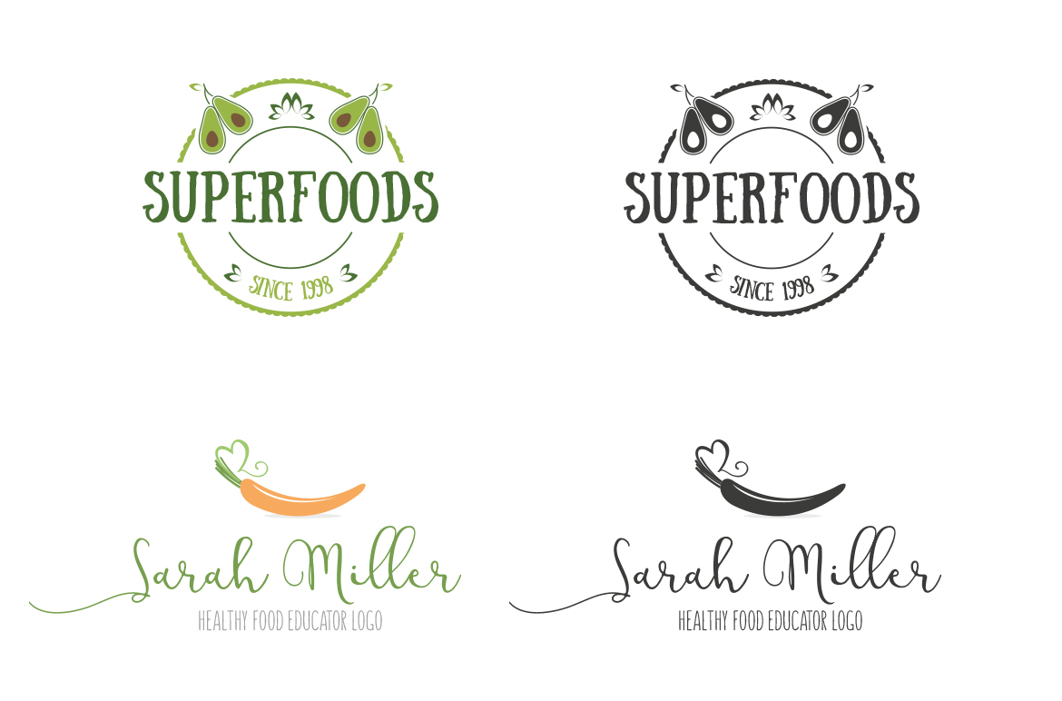 Unique Food Logos - Bundle Logo Template #76591