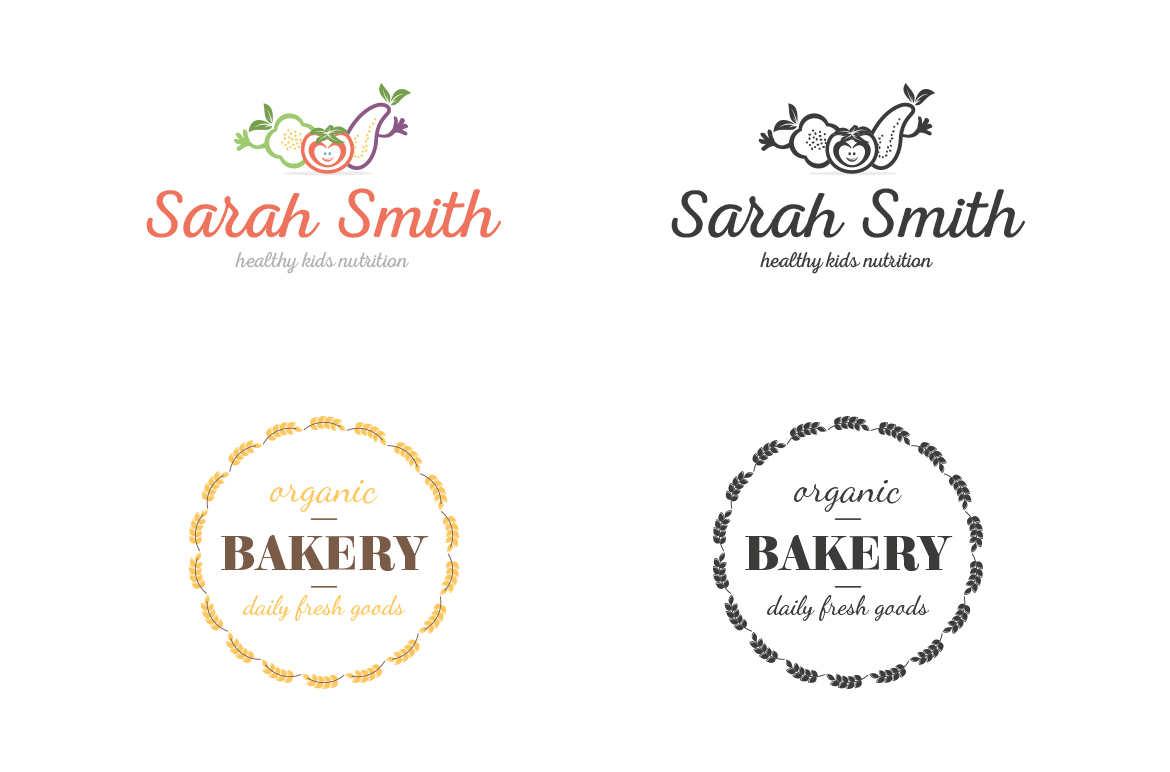 Unique Food Logos - Bundle Logo Template #76591
