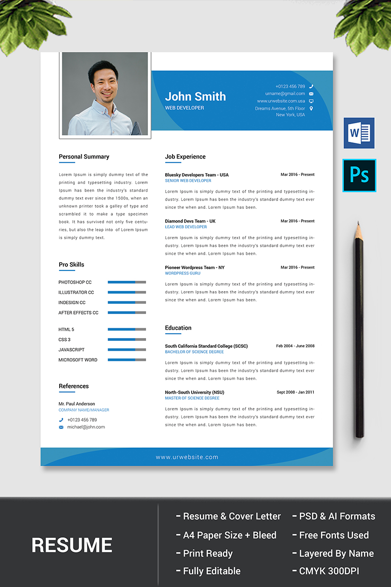 John Smith Resume Template #76828