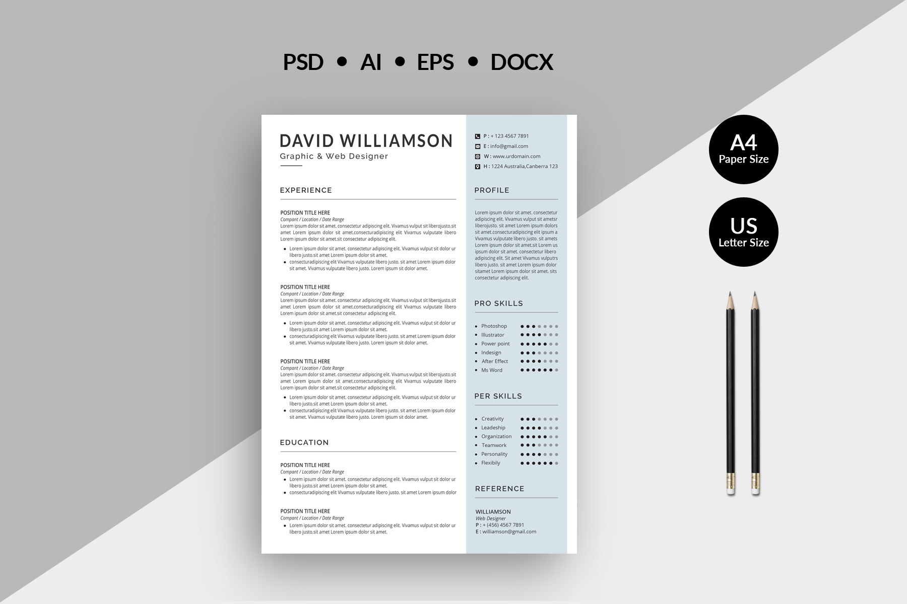 David Williamson - Resume Template #77383