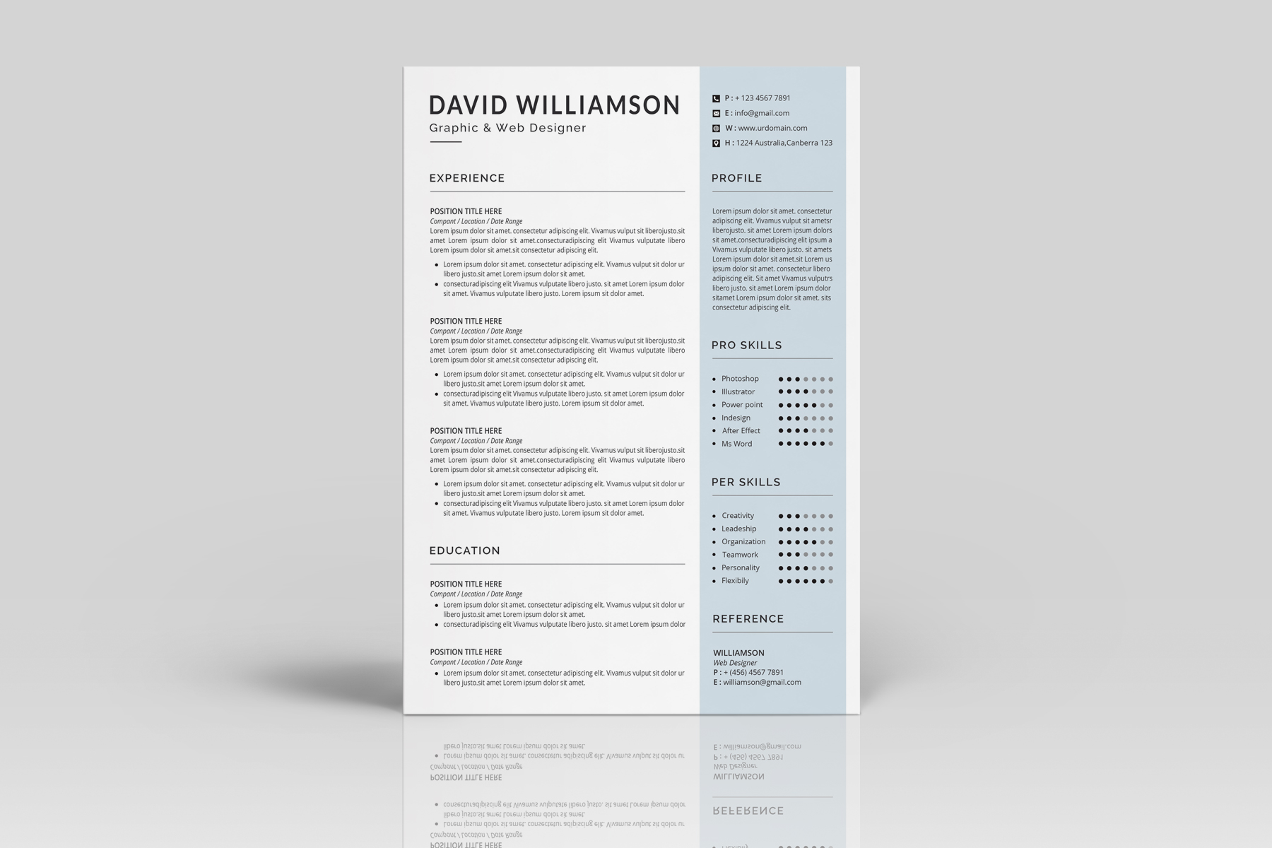 David Williamson - Resume Template #77383