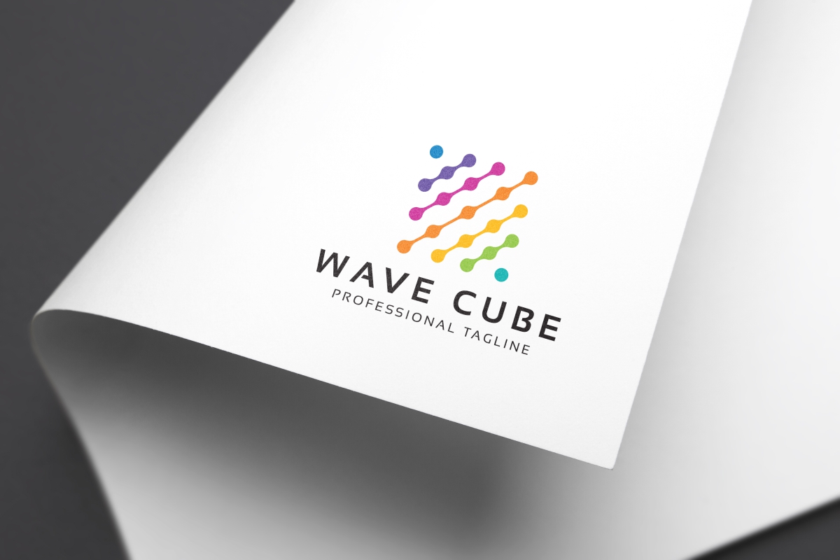 Wave Cube Logo Template #77359
