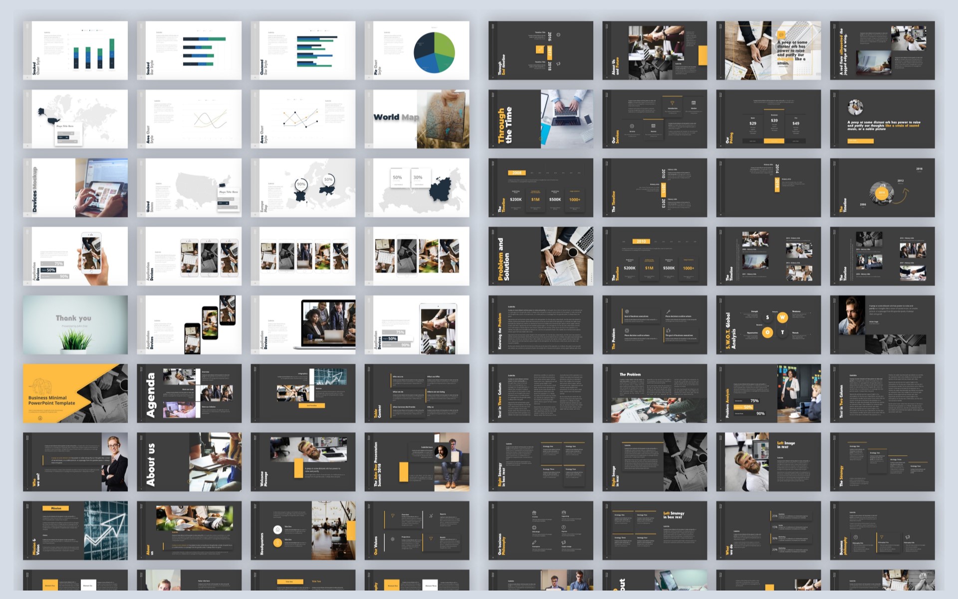 Business Minimal Geometric PowerPoint Template #79462