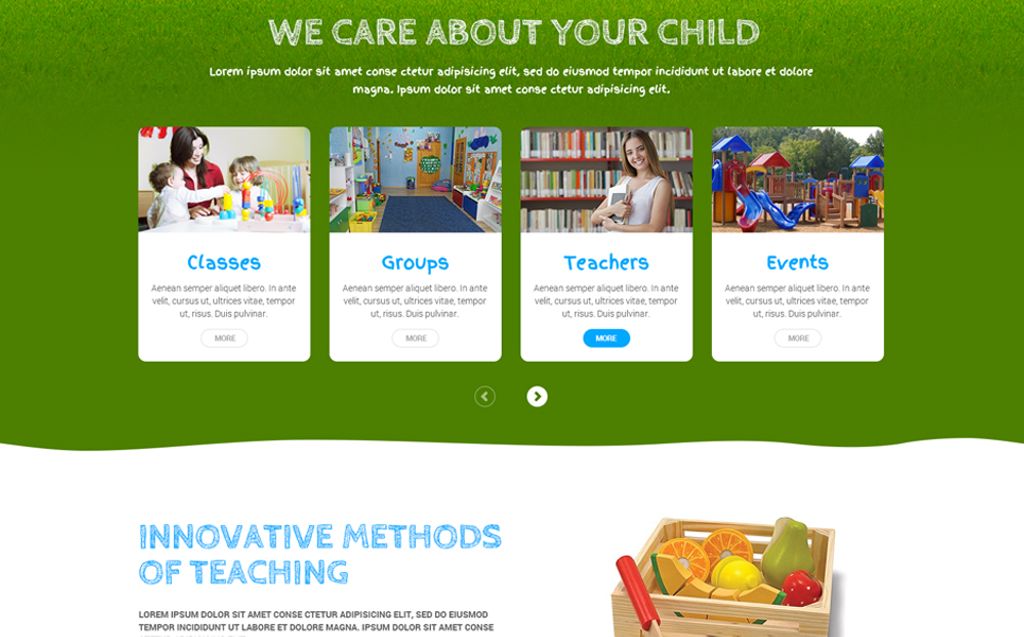 Kids Land Bootstrap Website Template #65961
