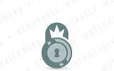 Crown Lock Logo Template #66085