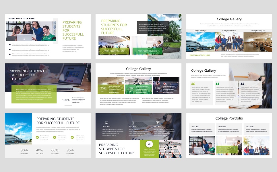 College - University Presentation PowerPoint Template #88170