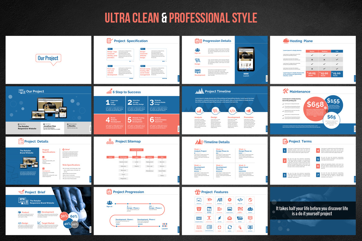 Web Design Development Project Proposal PowerPoint Template For 18