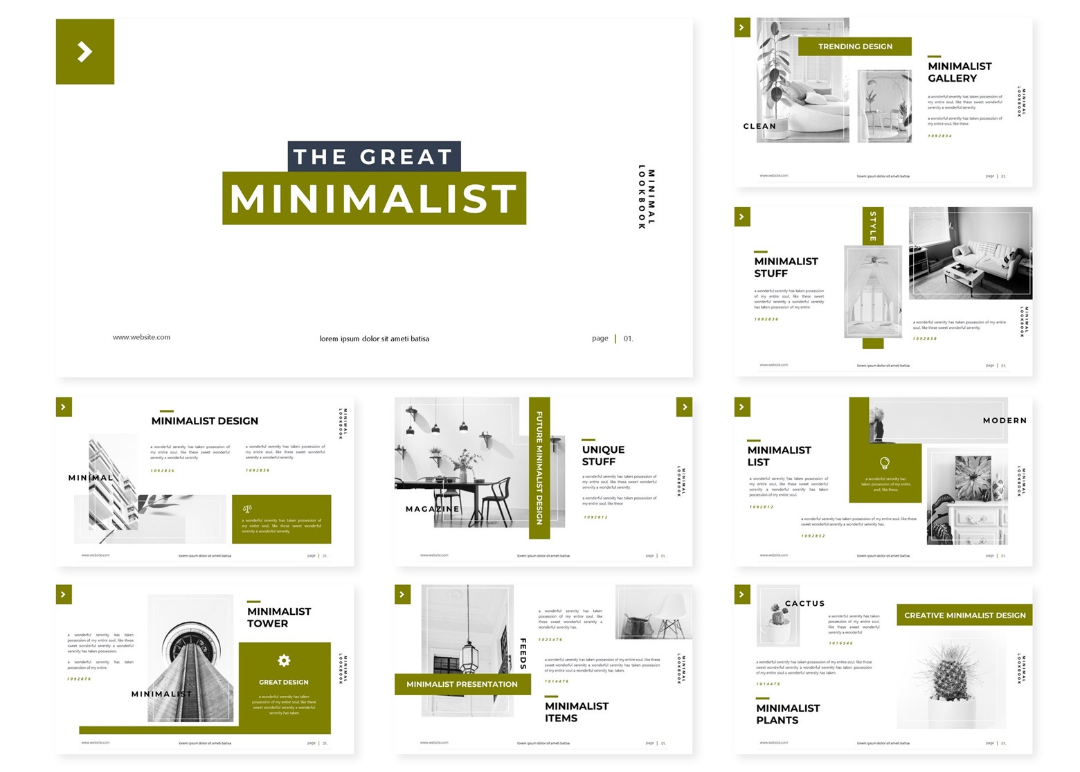 Minimalist Google Slides Template Printable Word Searches