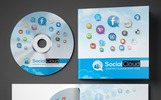 Social Media CD and DVD Case | Cover Design PSD Template #74550
