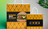 Shopping Bag Design Template for Fast Food and Restaurant Company ...