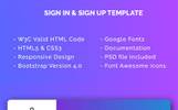 Sign In & Sign Up Template, HTML5, Bootstrap v4.0 Specialty Page #67252