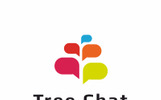 Tree Chat Logo Template #67800