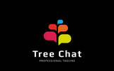 Tree Chat Logo Template #67800
