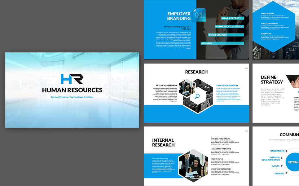 HR Process PowerPoint Template Free Download Download HR Process 